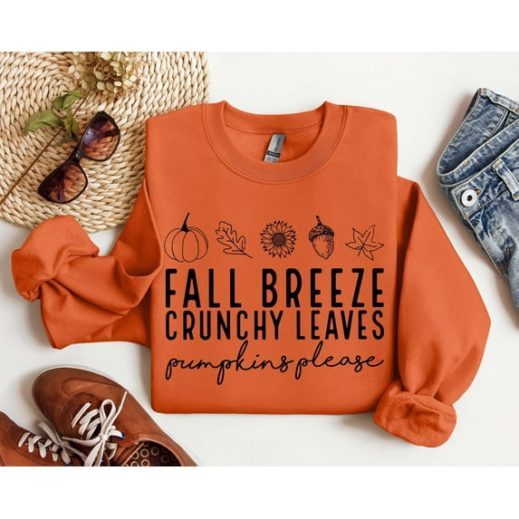 Fall Breeze Crunchy Leaves T-Shirt,Fall Leaves Shirt,Fall Season ...