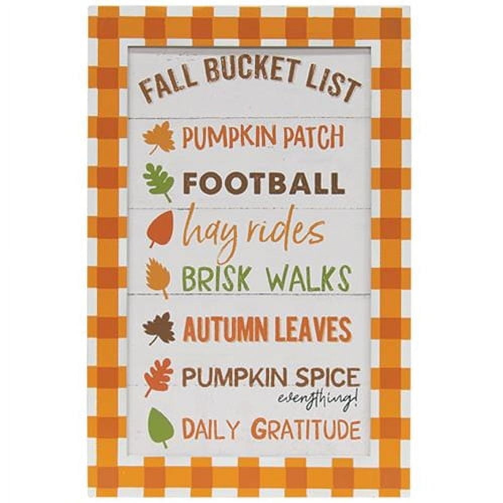 *Fall Bucket List Sign - Walmart.com