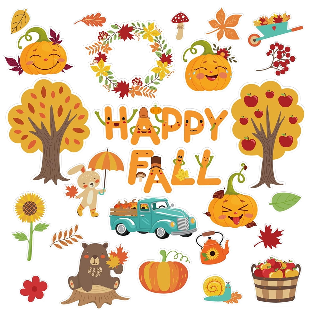 Fall Bulletin Board Decorations Set Thanksgiving Cutouts Classroom ...