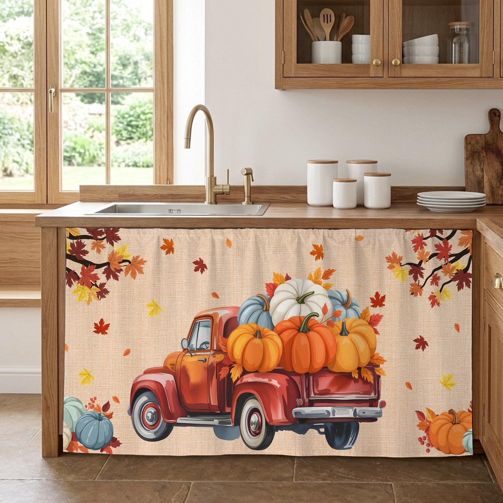 Fall Cabinet Curtain 28"Wx51"L,Dustproof Storage Cabinet Curtain with ...