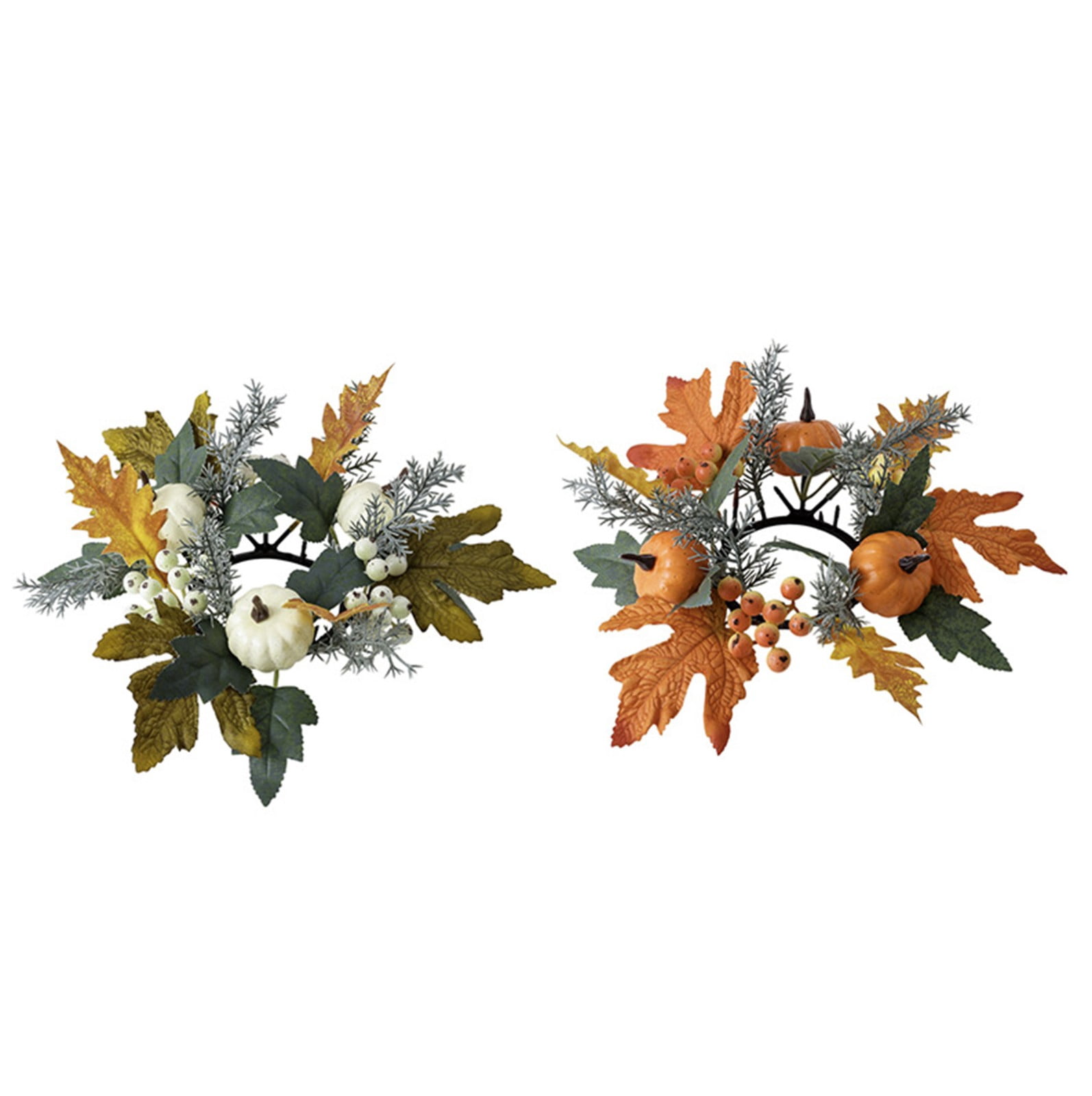 Fall Candle Rings, Thanksgiving Day Candle Ring Candle Holder ...