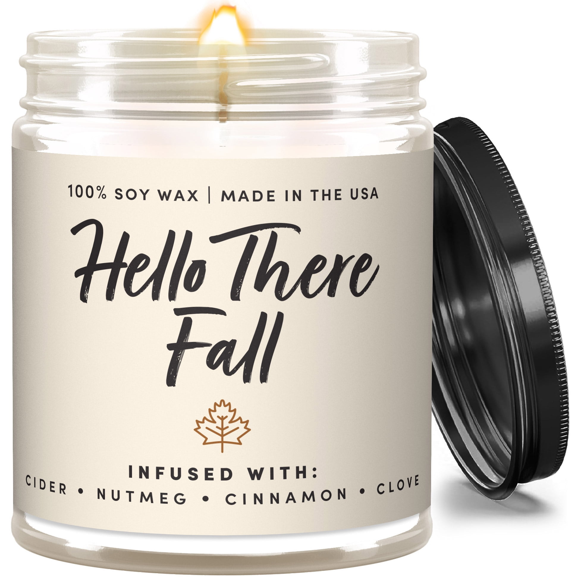 Fall Candles, Hello Fall Candle, Autumn Candle, Fall Scented Candles for Home, Farmhouse Fall ...