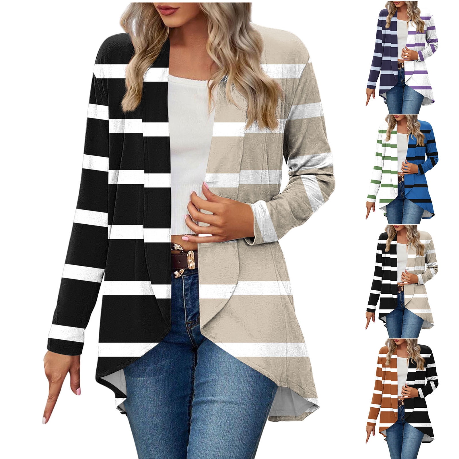 Fall Cardigans for Women 2025 Long Sleeve Lightweight Open Front Flowy ...