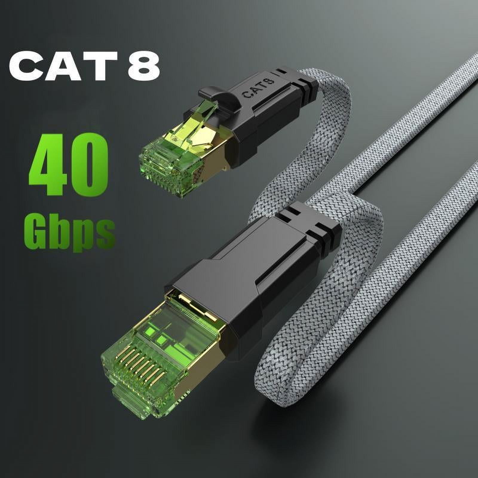 Fall Cat 8 Ethernet Cable, High Speed Braided 40Gbps 2000Mhz Network ...