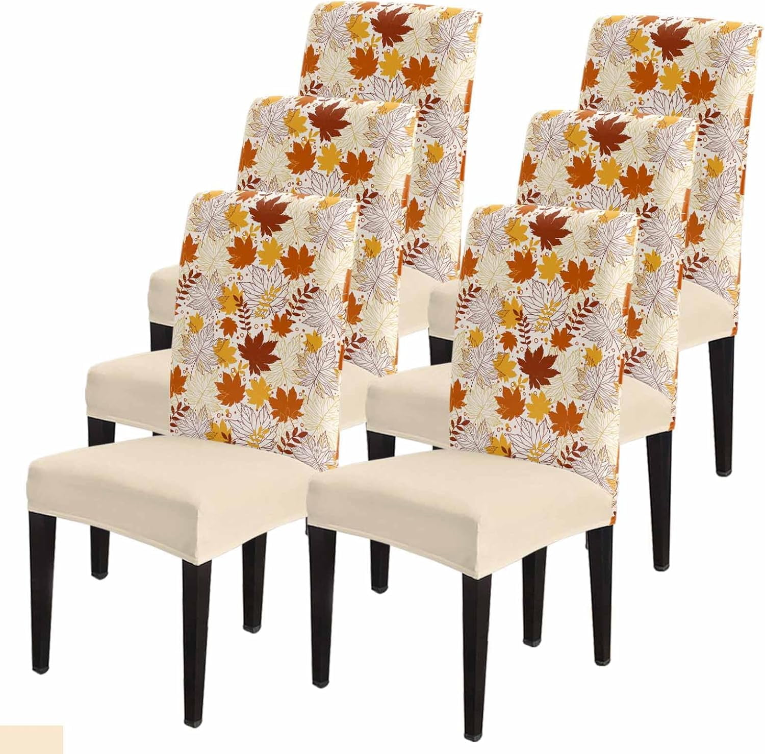 Fall Chair Covers Set of 4 Thanksgiving Chair Covers for Dining Chairs ...