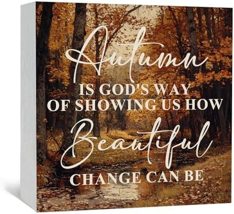 Fall Christian Decor Sign - Fall Autumn Christian Decorations Decor for ...