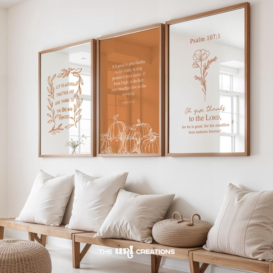 Fall Christian Wall Art Minimalist Bible Verse Autumn Scripture Wall ...