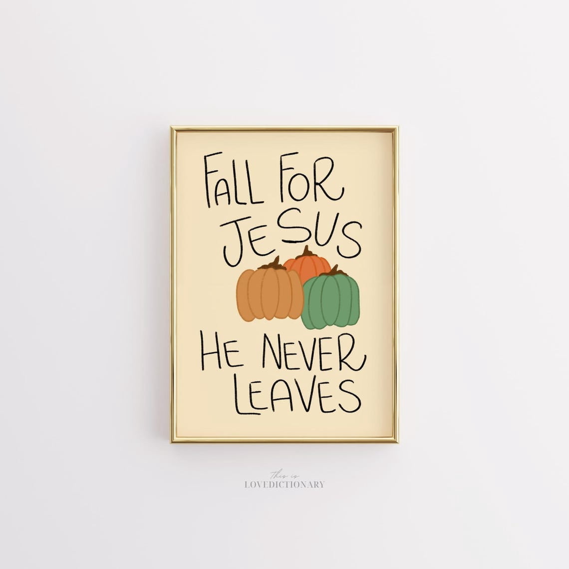Fall Christian Wall Art Pumpkin Bible Verse Decor, Unframed Canvas Size ...