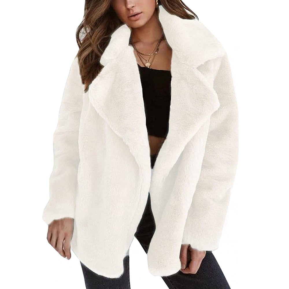Winter Clearance Deals PITAUCE Women's Casual Warm Faux Shearling Coat ...