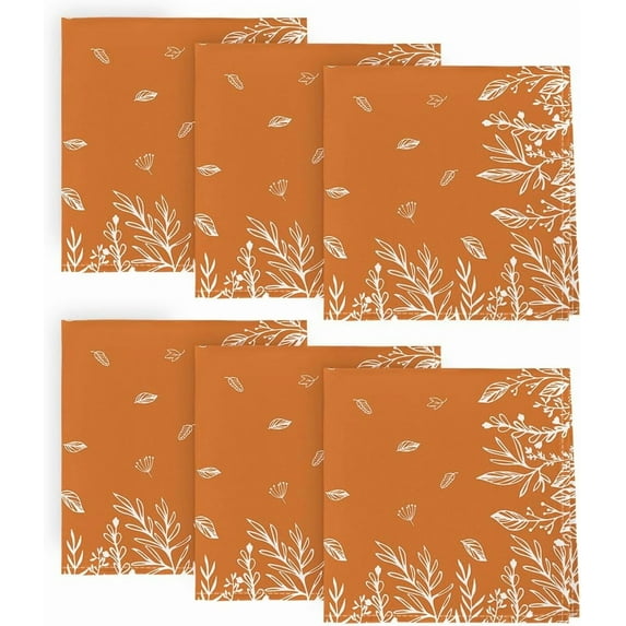 Fall Cloth Napkins 18 x 18 Inch, Thanksgiving Autumn Harvest Orange ...
