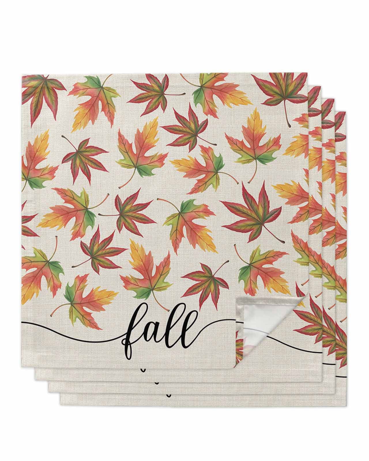 Fall Cloth Napkins Set of 4 Reusable Dinner Napkins, Thanksgiving ...