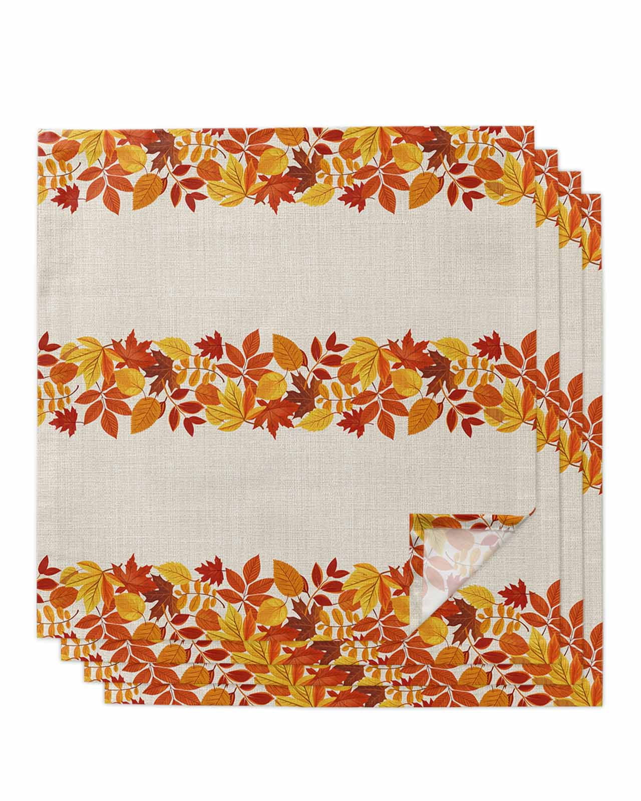 Fall Cloth Napkins Set of 4 Reusable Dinner Napkins, Thanksgiving ...
