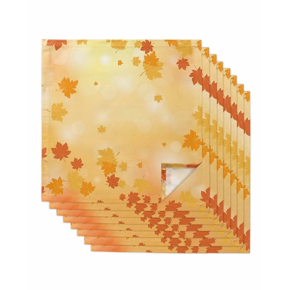 Fall Cloth Napkins Set of 8 Reusable Dinner Napkins, Thanksgiving ...