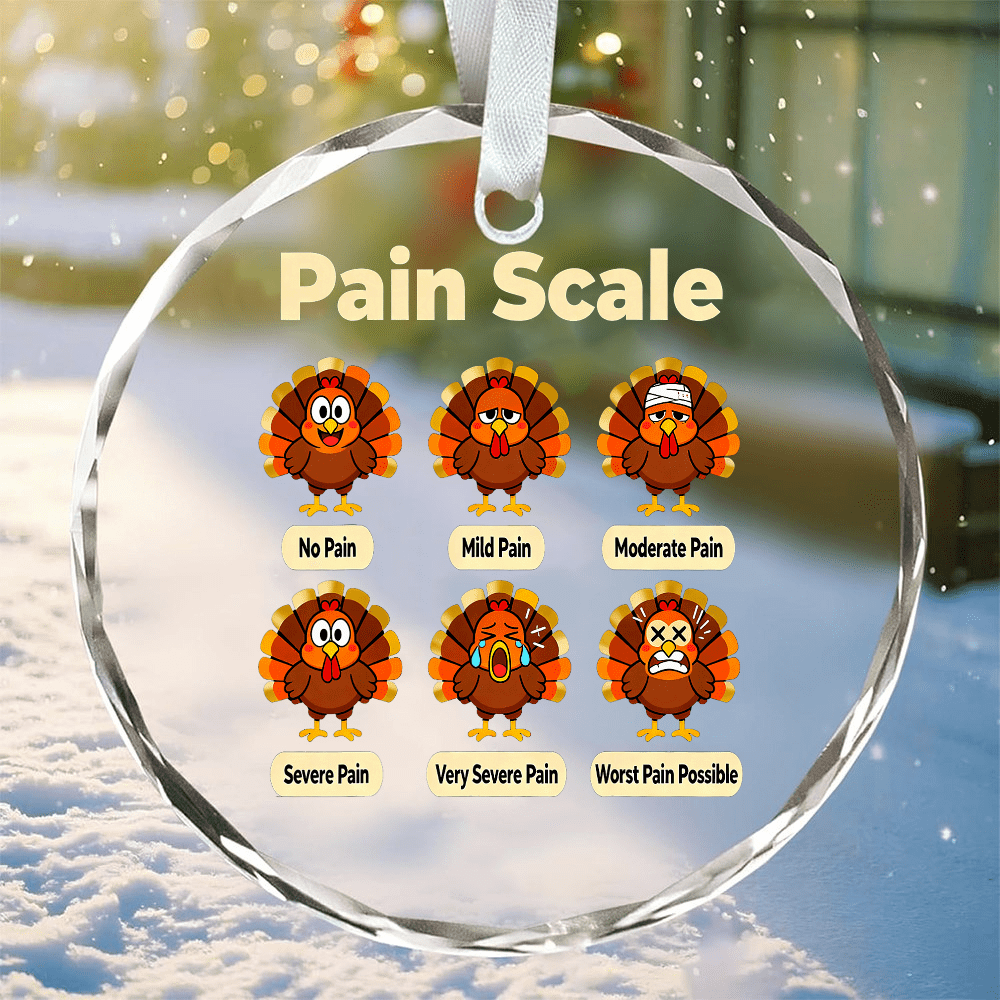 Fall Cna Turkey Pain Scale Er Thanksgiving Nurse Ornament Home ...