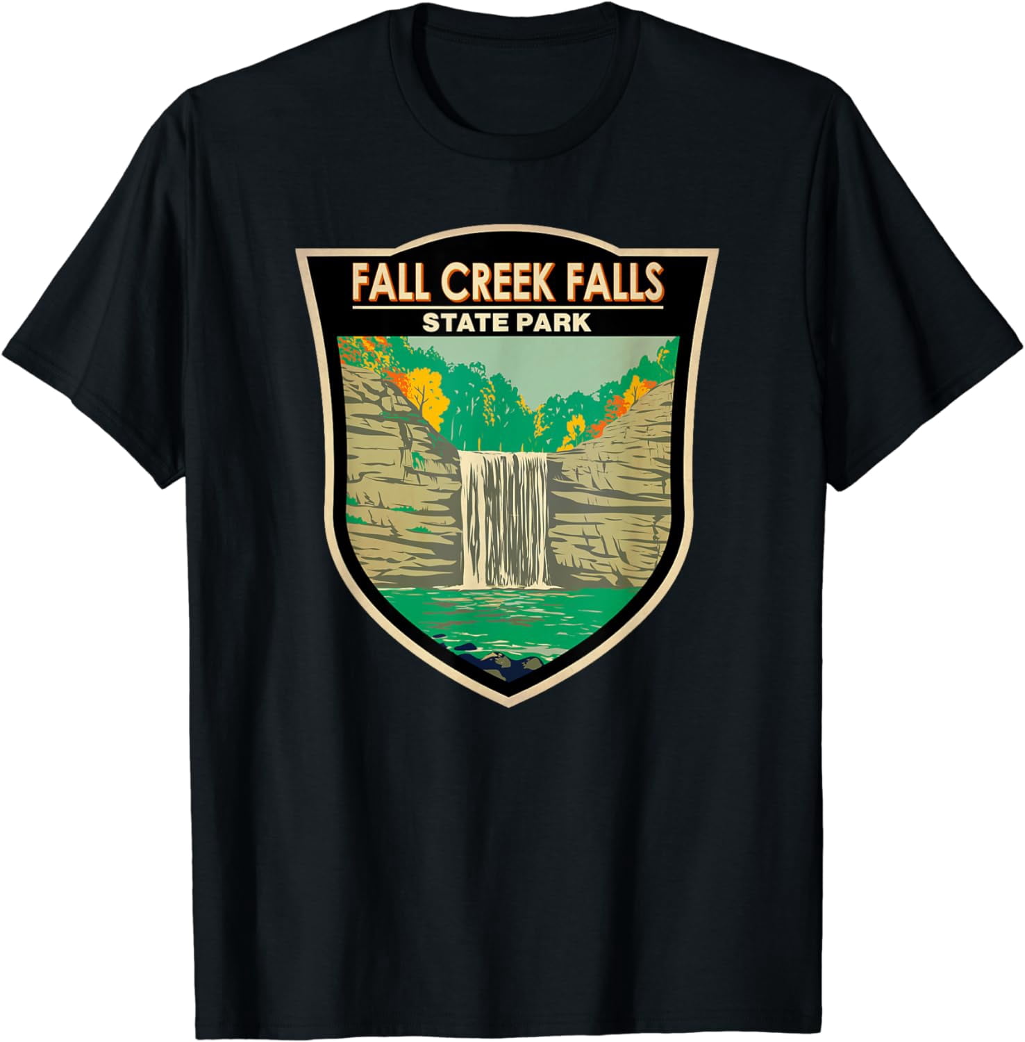 Fall Creek Falls State Park Tennessee Badge Vintage T-Shirt - Walmart.com