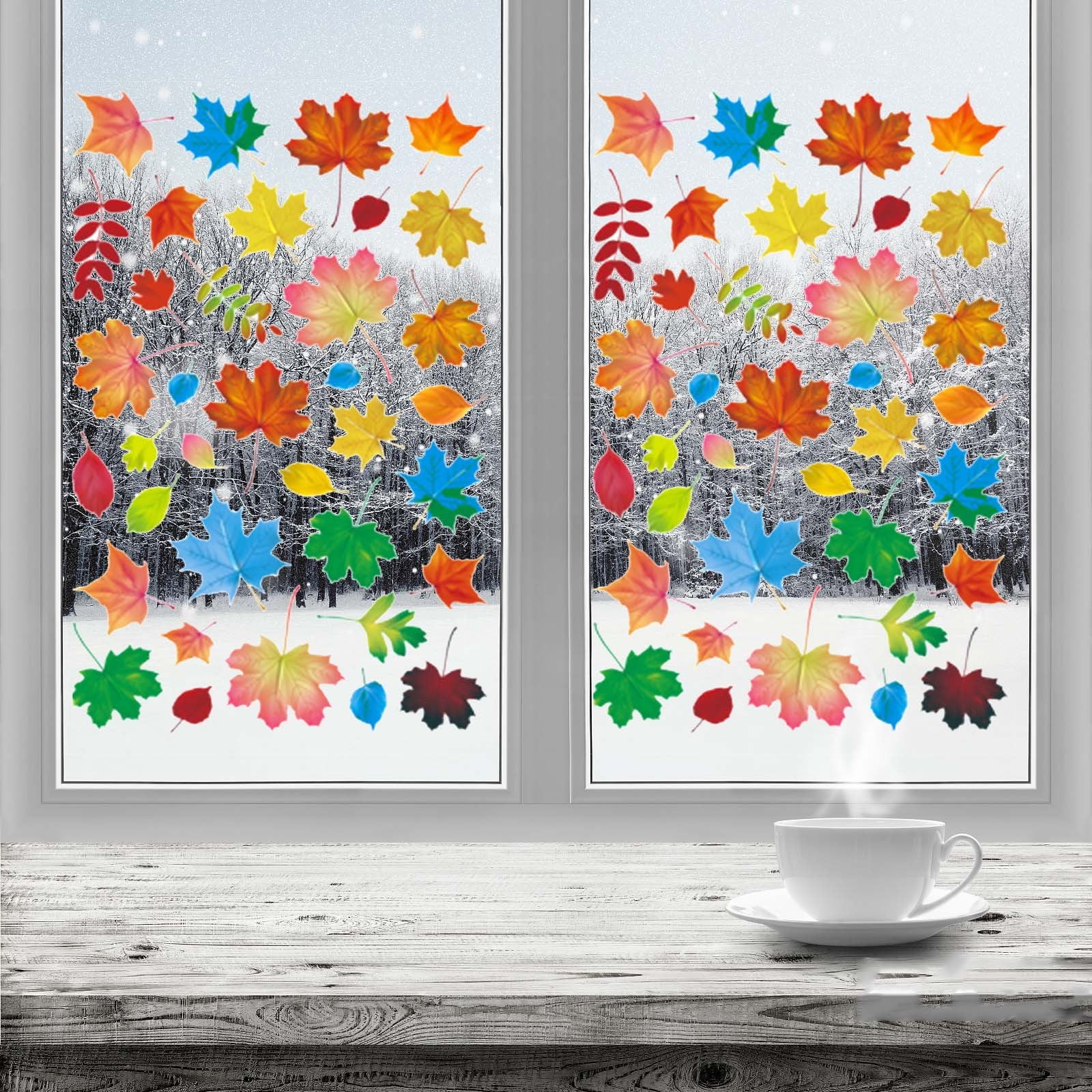 Fall Decor,Fall Window Clings,Fall Window Clings,1 Set-Sided Autumn ...
