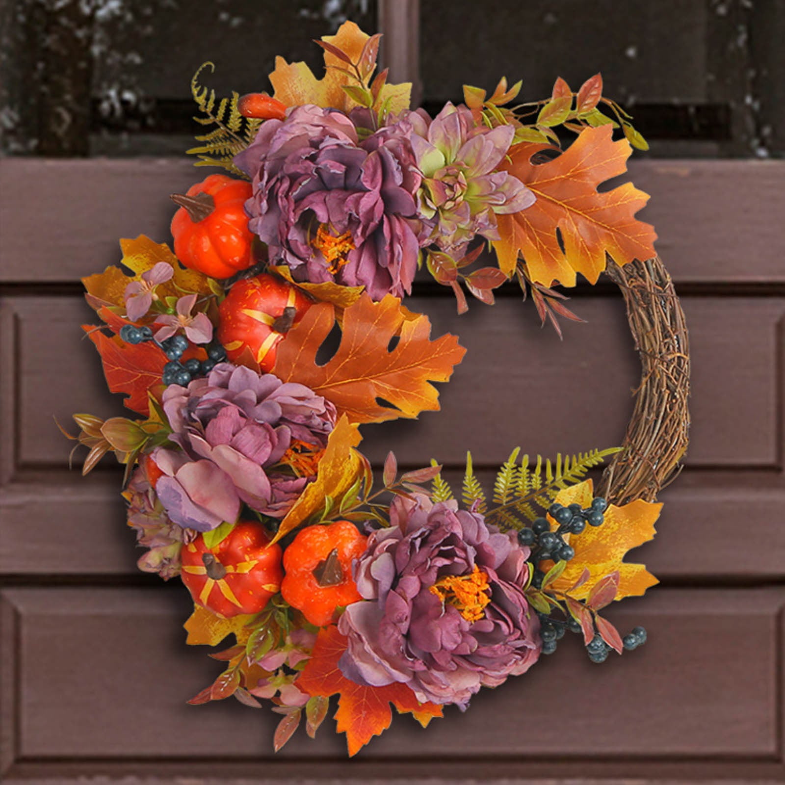 Fall Decor - Fall Wreaths for Front Door - 22" Autumn Wreaths ...