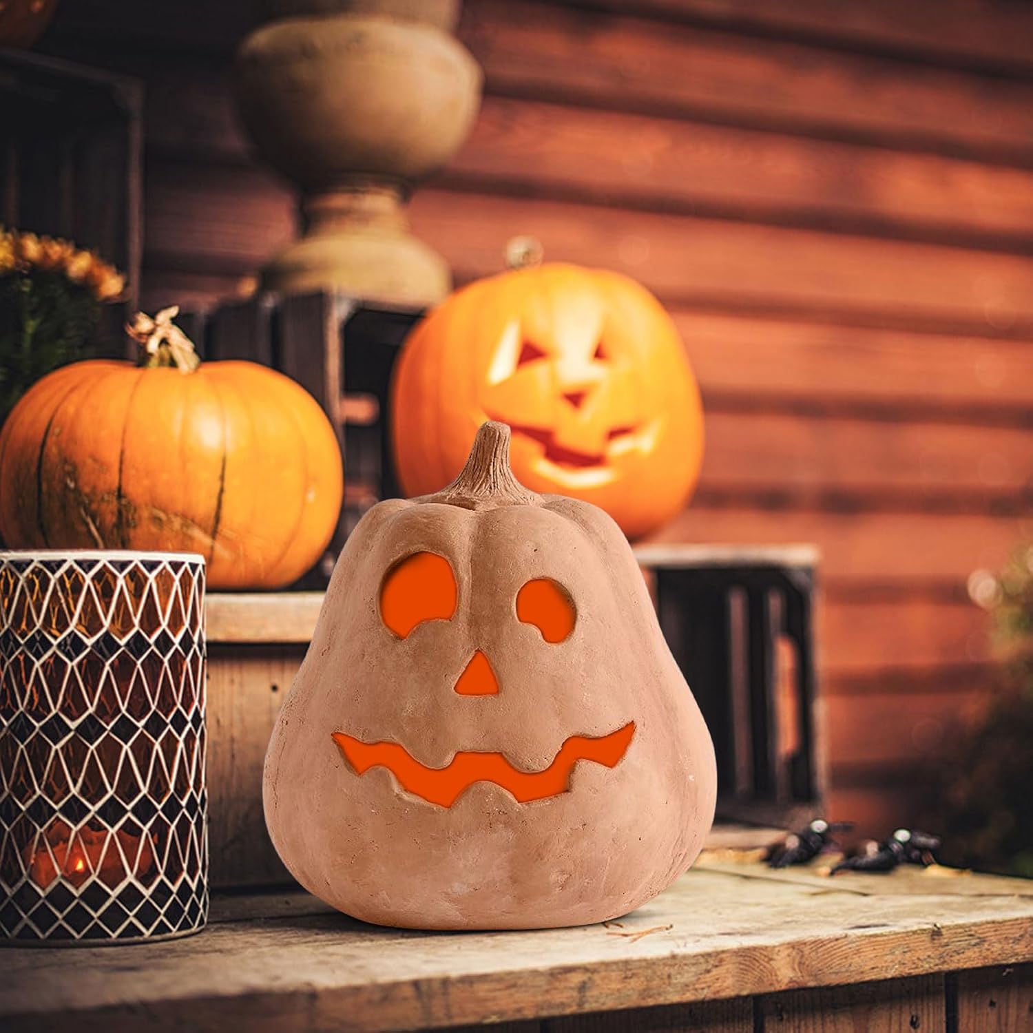 Fall Decor - Halloween Decorations - Handmade Pumpkin Jack O' Lantern ...