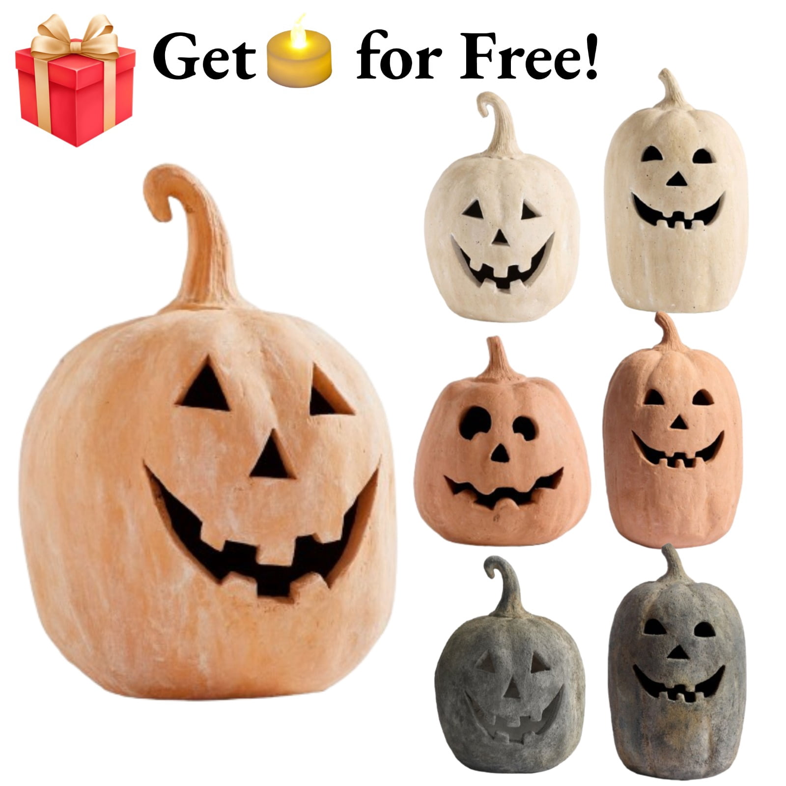 Fall Decor - Halloween Decorations - Handmade Pumpkin Jack O' Lantern ...