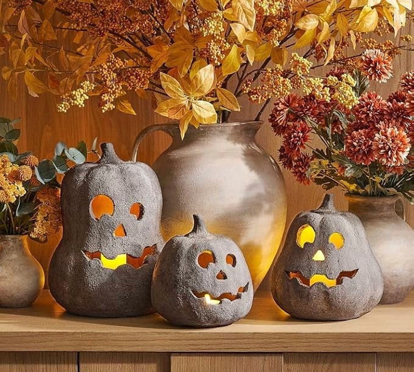 Fall Decor - Halloween Decorations - Handmade Terracotta Pumpkin Jack O ...