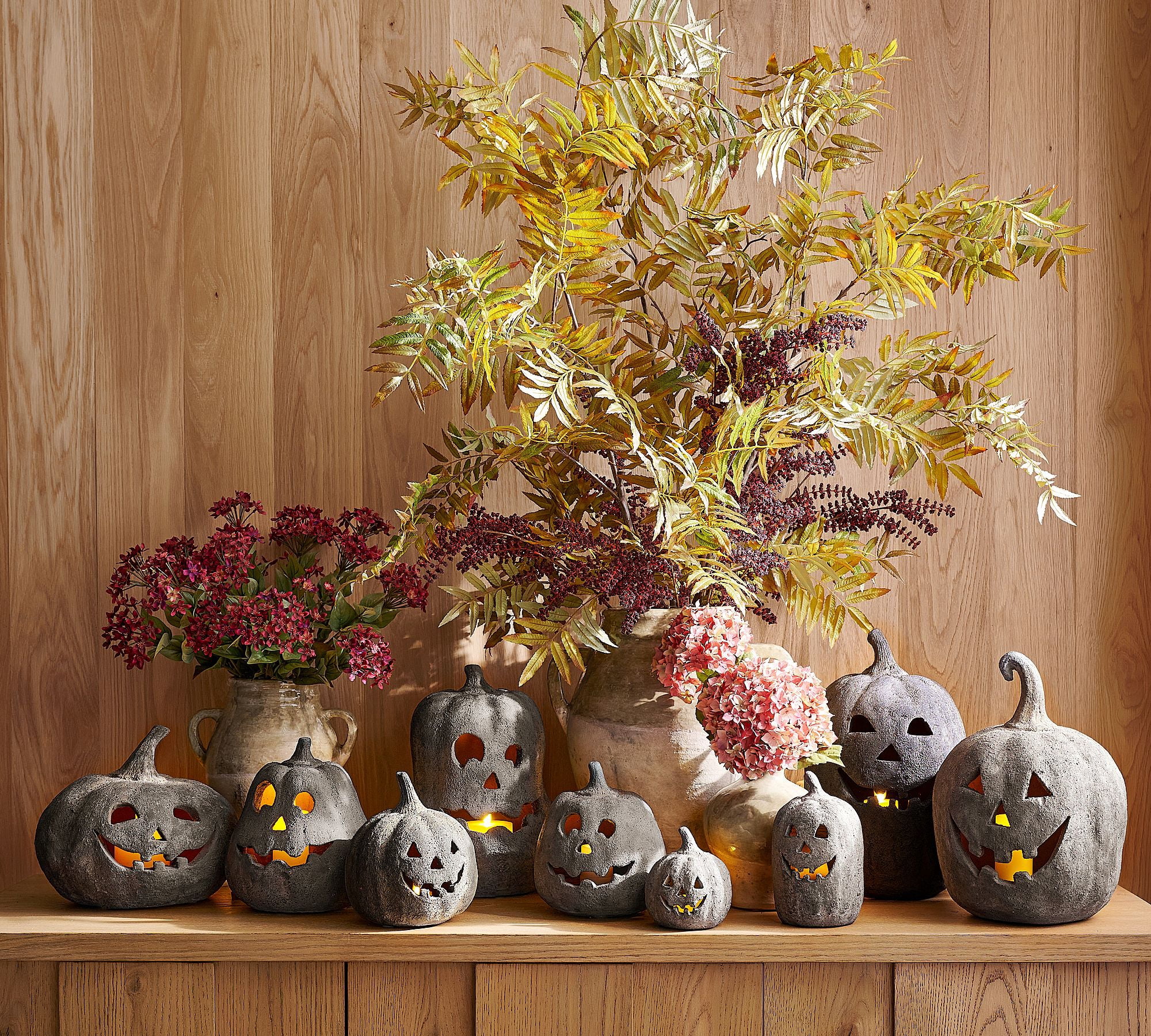 Fall Decor - Halloween Decorations - Handmade Terracotta Pumpkin Jack O ...