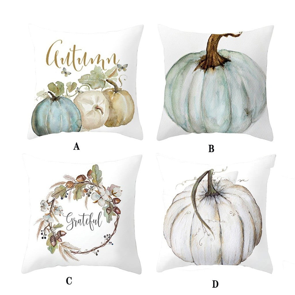 Fall Decor Pillow Covers 18x18 Set of 4 Thanksgiving Buffalo Check ...