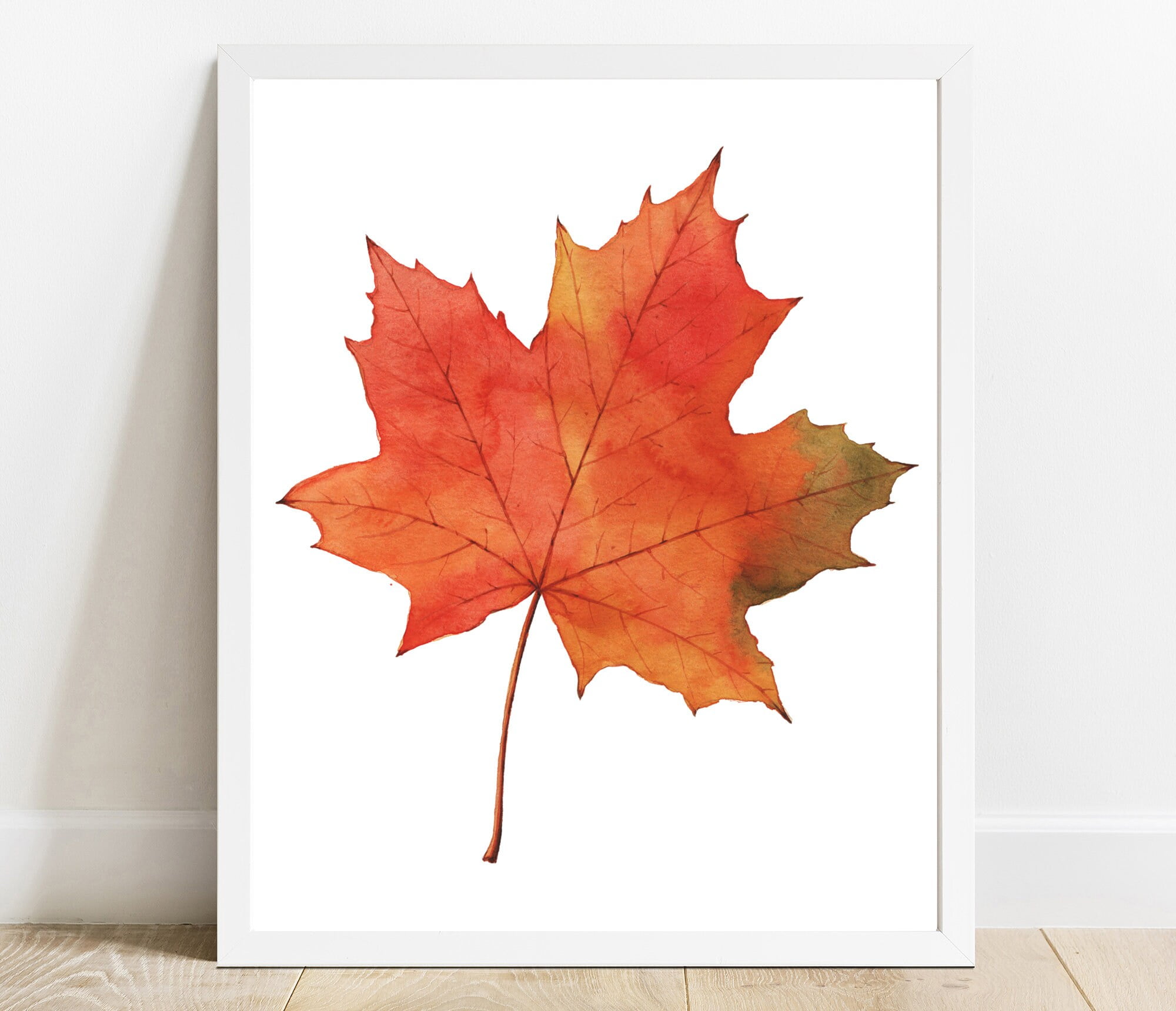 Fall Decor Print,Fall Leaves Print, Watercolor Printable Wall Art ...