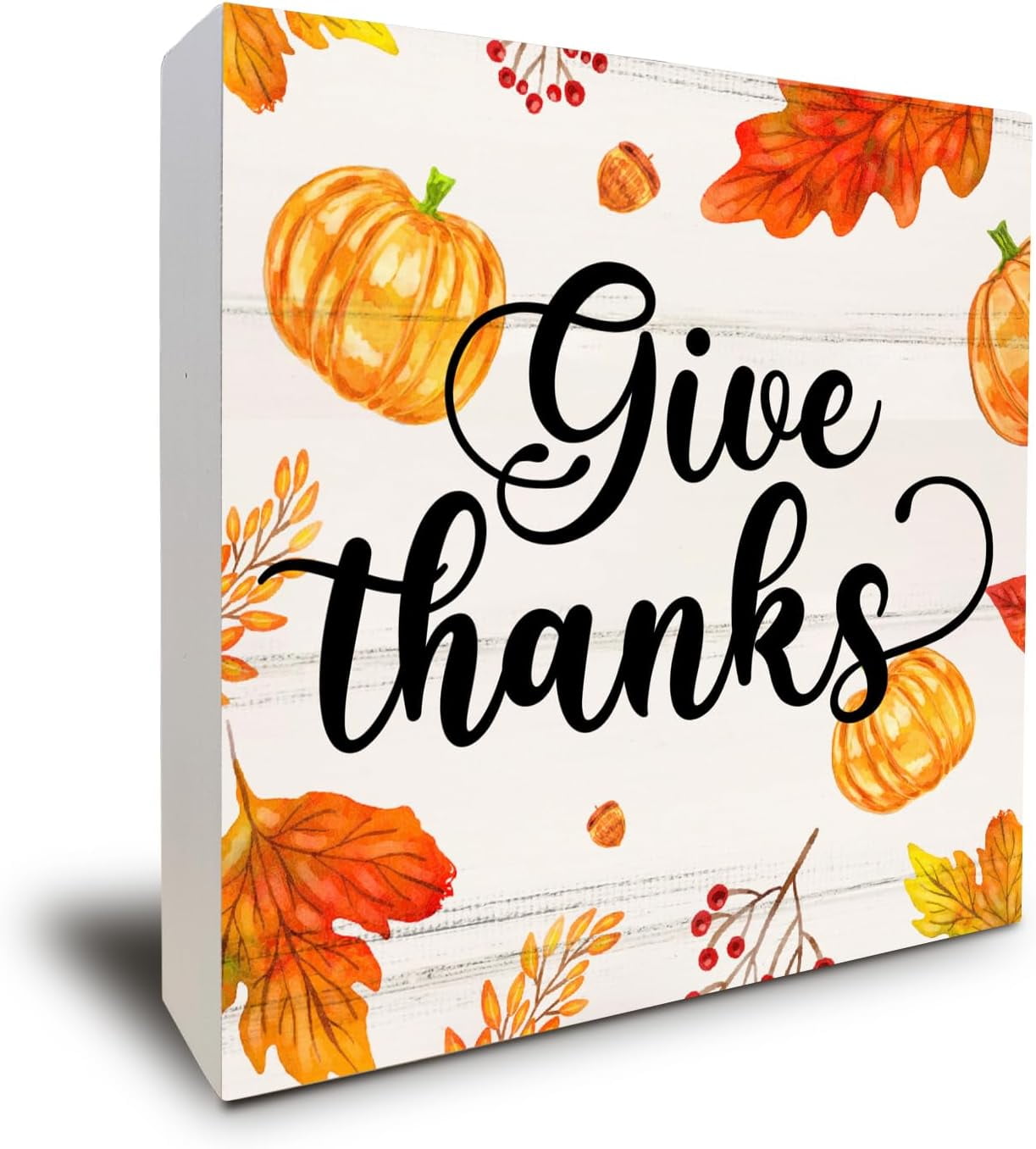 Fall Decor, Pumpkin Wood Box Sign Decor, Give Thanks, Fall Decorations ...