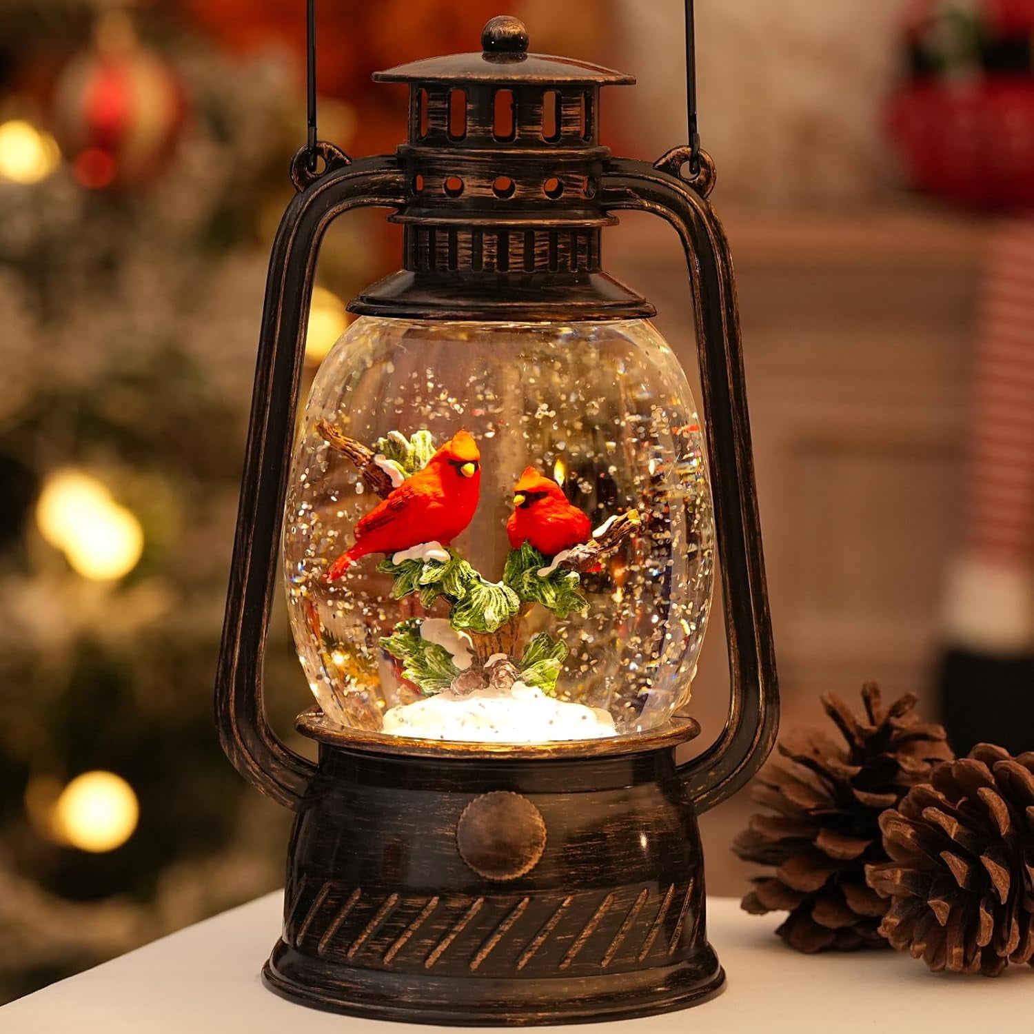 Fall Decor Scarecrow Snow Globe, Light Up Snow Globe Lantern Fall ...