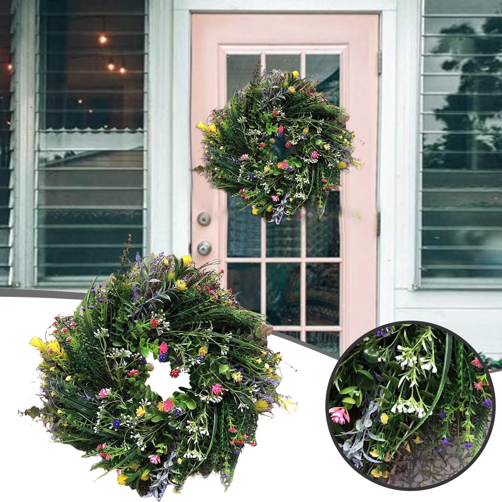 Fall Decor Texas Wildflower Wreath Colorful Spring Floral Wreath Summer ...