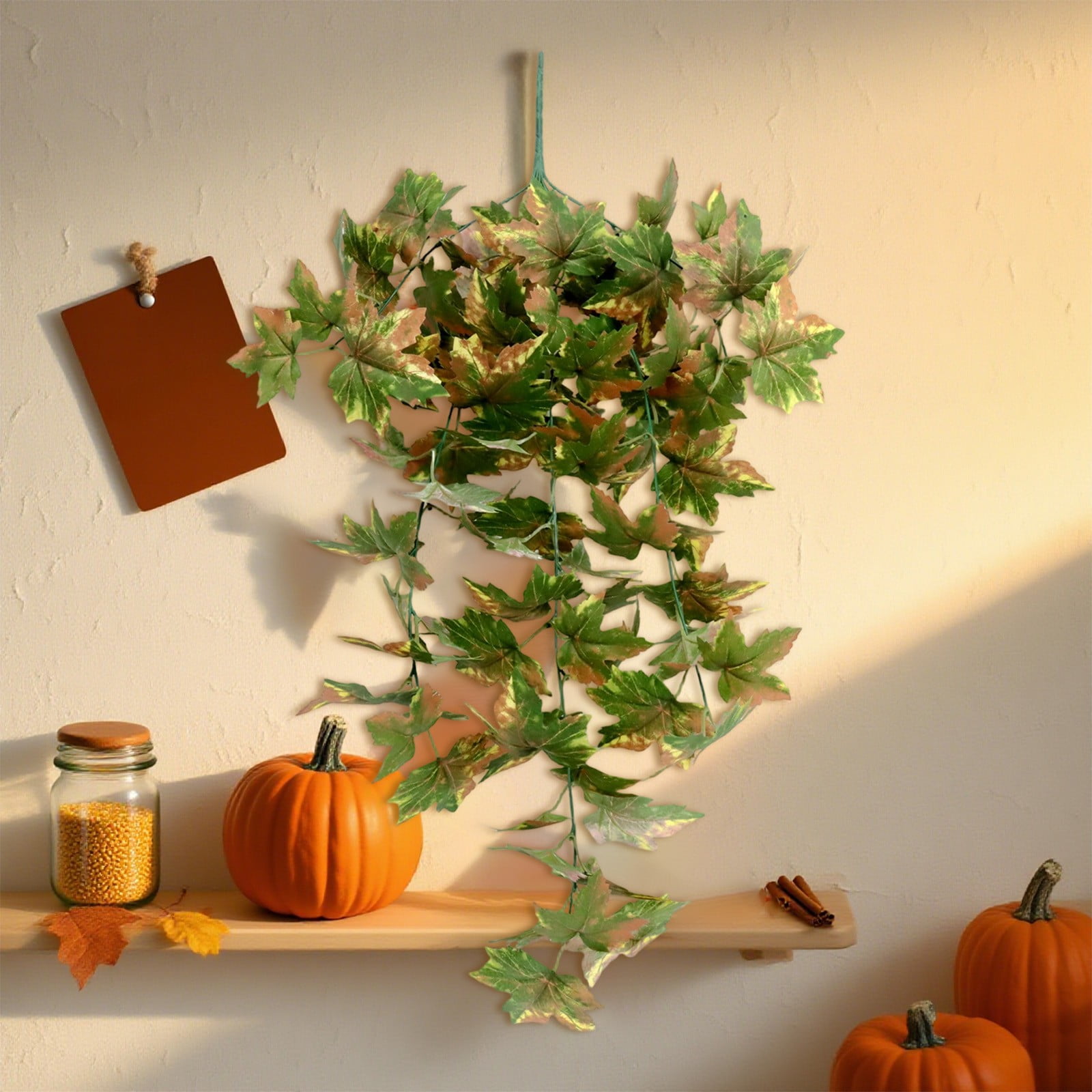 Fall Decor Thanksgiving Decoration Artificial Leaves Vines Outdoor ...