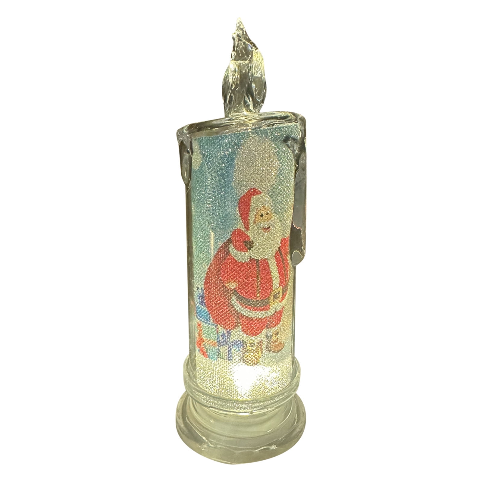 Fall Decorations for Home Christmas Flameless Candle With Santa Claus ...