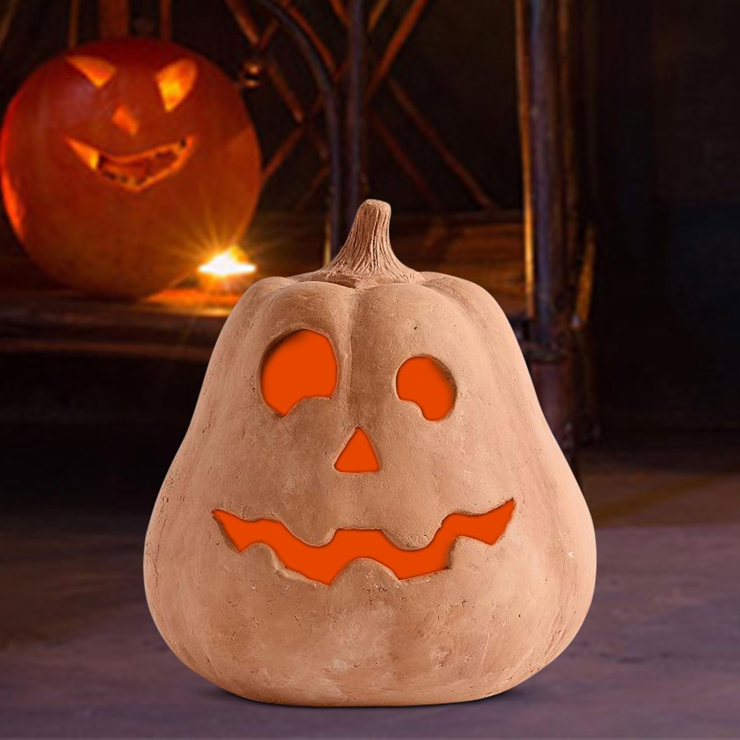 Fall Decorations – Terracotta Jack o Lanterns Halloween Decorations ...