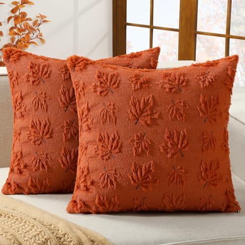 Fall Decorative Throw Pillow Covers 20 x 20 Inch Set of 2, Thanksgiving ...