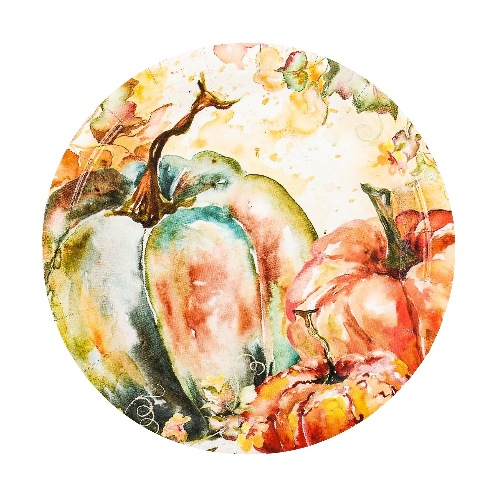 Fall Dessert Plates Thanksgiving SSF20 Pumpkin Paper Plates 7" Autumn ...