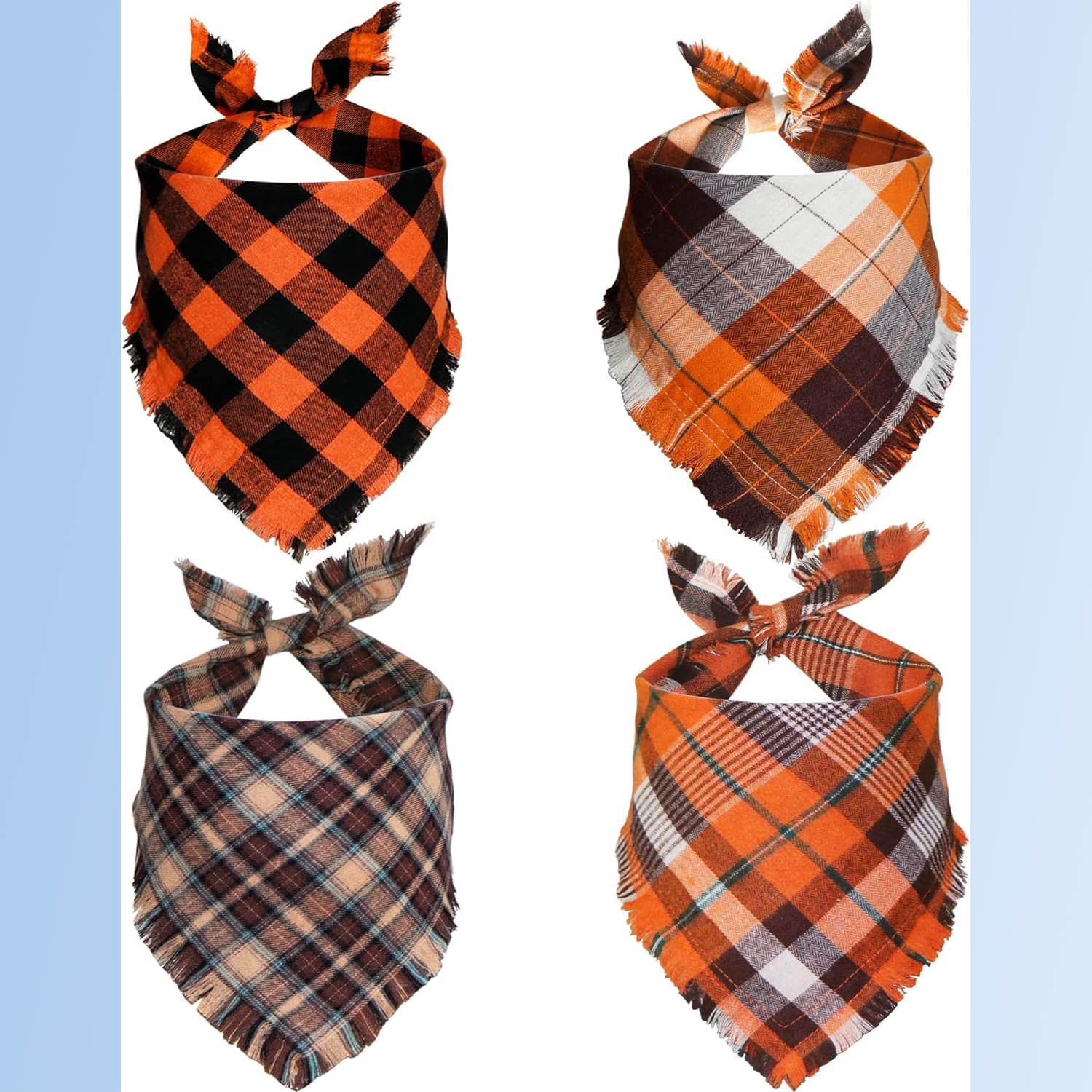 Fall Dog Bandanas, Thanksgiving Day Scarf with Tassels Edges for ...