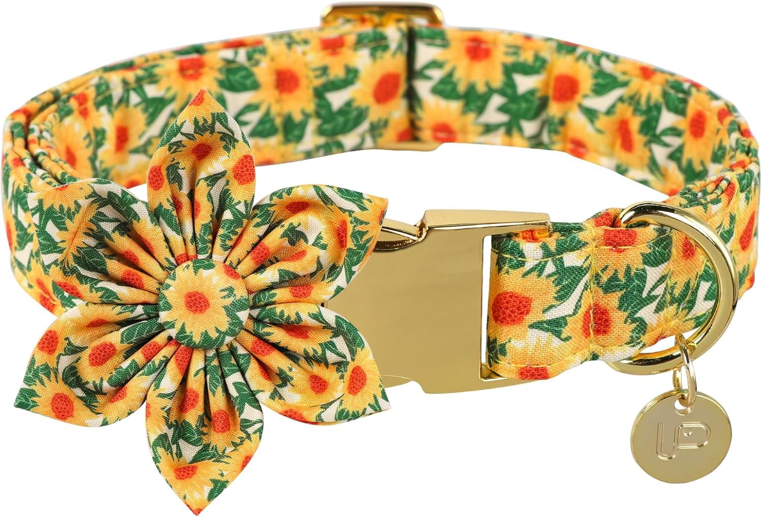 Fall Dog Collar with Bow Tie & Flower, Cotton Bowtie & Flower Dog ...