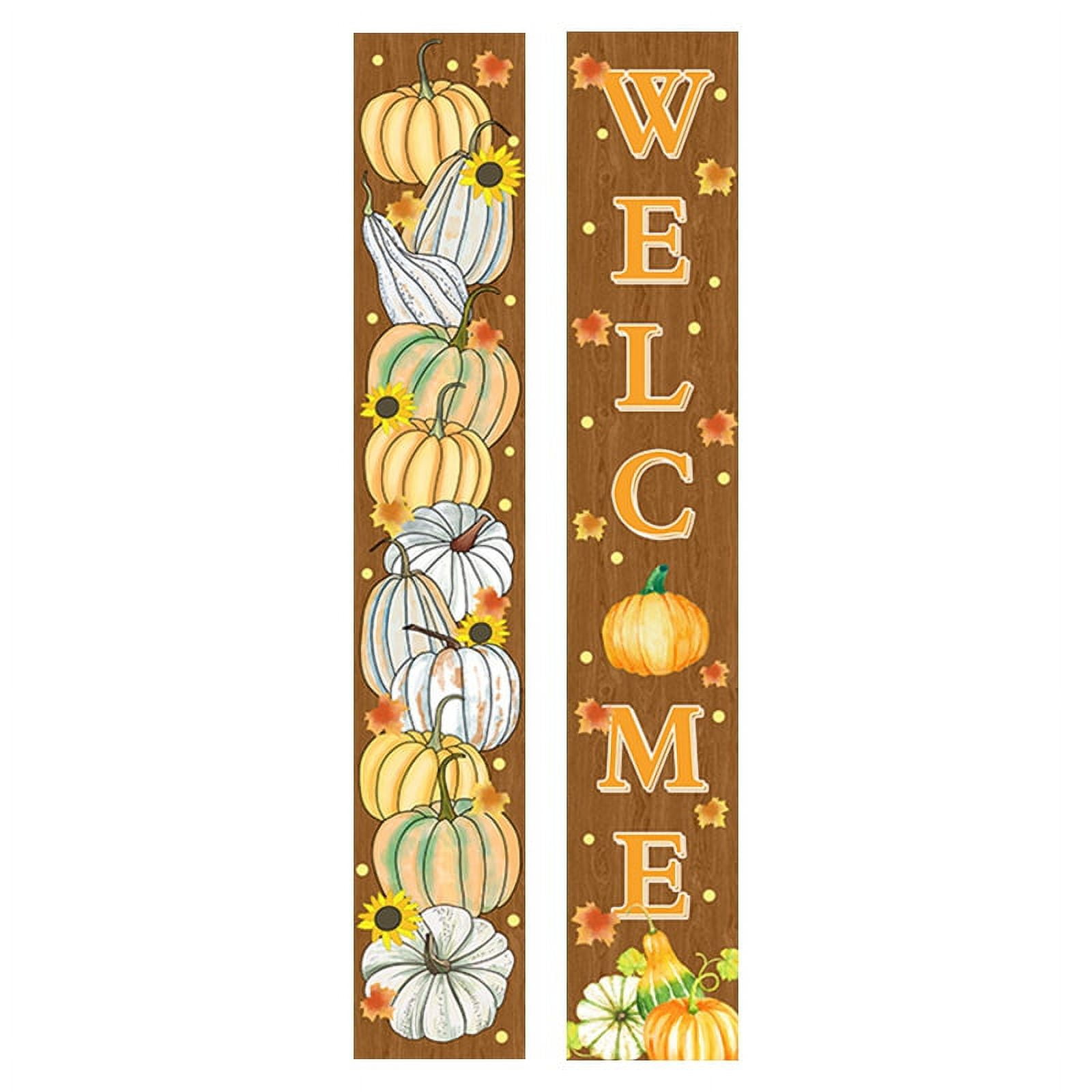 Fall Door Cover Thanksgiving Party Porch Decorations Banner Fall Gnome ...