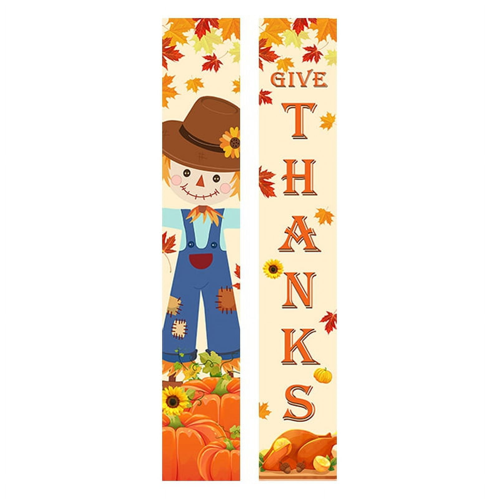 Fall Door Cover Thanksgiving Party Porch Decorations Banner Fall Gnome ...