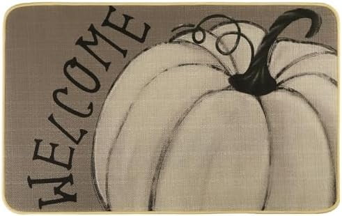 Fall Door Mat Welcome Doormat, Non-Slip Front Pumpkin Decor Autumn ...