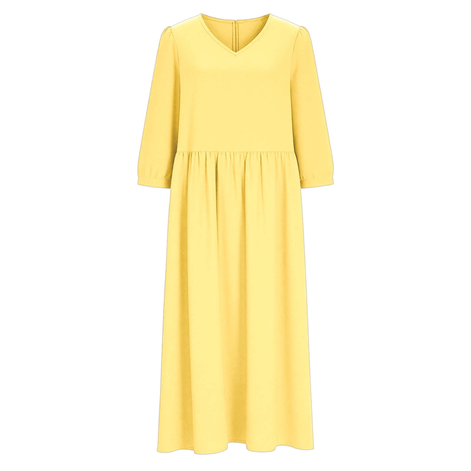 Fall Dresses For Women Sevevn Women's Linen 3/4 Sleeve V-Neck Maxi ...