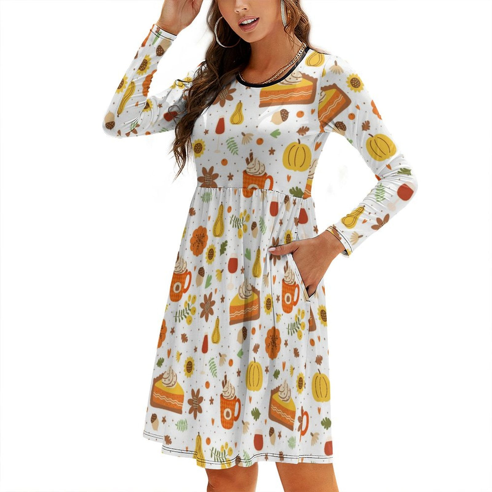 Fall Dresses for Women 2024, Autumn Womens Fall Dresses Long Sleeve ...