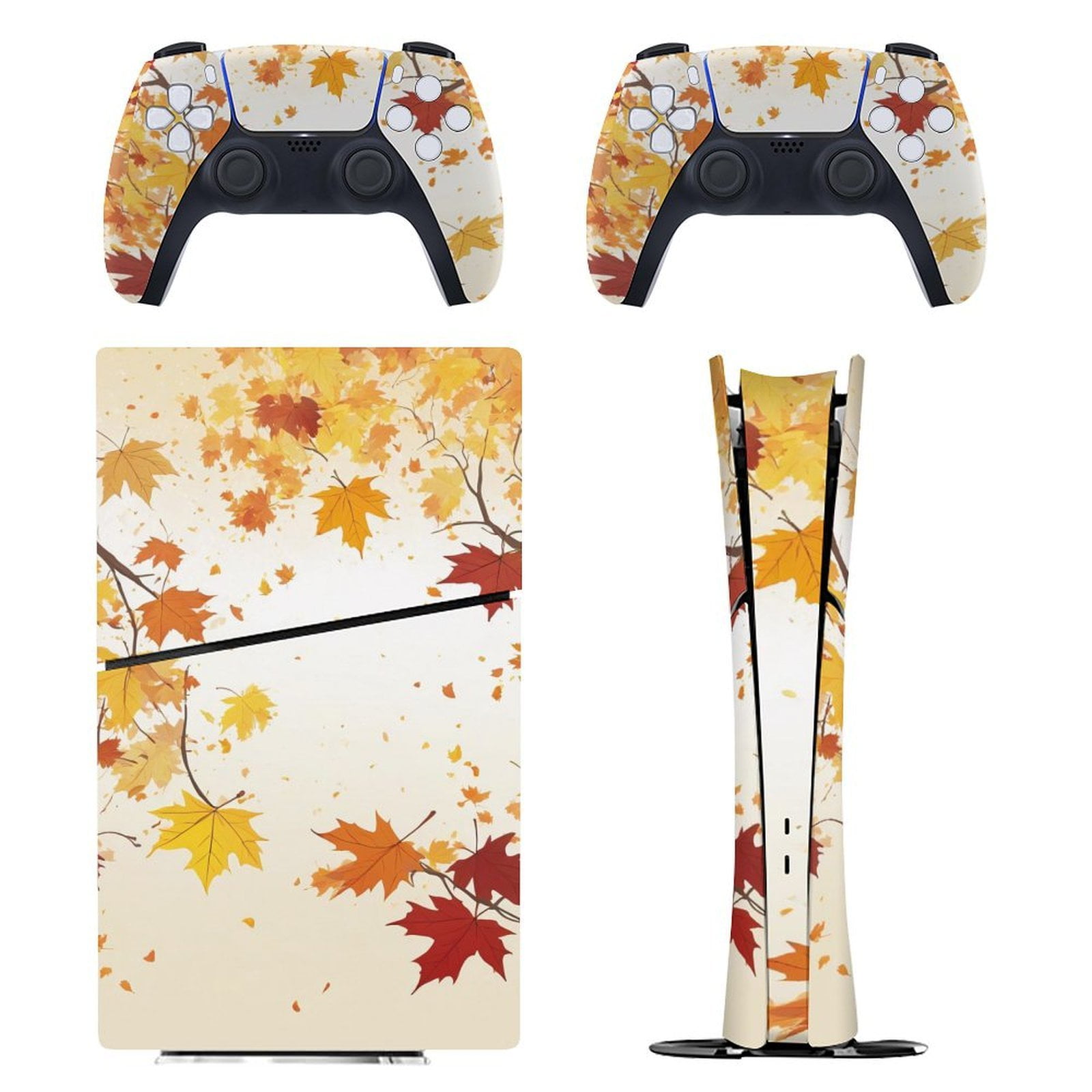Fall Drift Pattern Console Skin Bundle for PS5 Pro Slim Disc & Digital ...