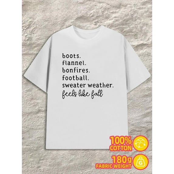 Fall Essentials Tee men white 180G 100% Cotton All-season fitness tops ...