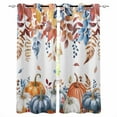 Fall Eucalyptus Pumpkins Blackout Curtains 39 Inches Long, Thanksgiving ...