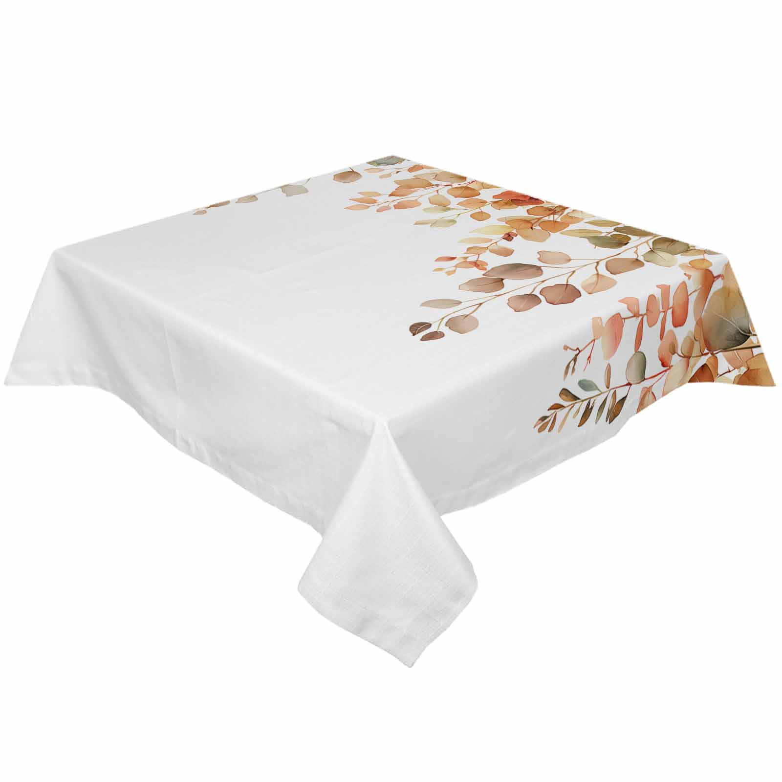 Fall Eucalyptus Square/Round Tablecloths 60x60,Autumn Retro Watercolor ...