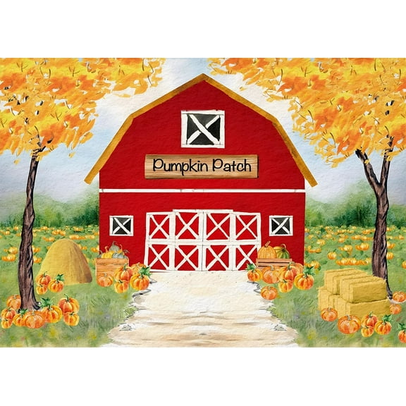 Autumn Backdrop 5 x 3 ft Fall Maple Leaf Photo Thanksgiving Background ...