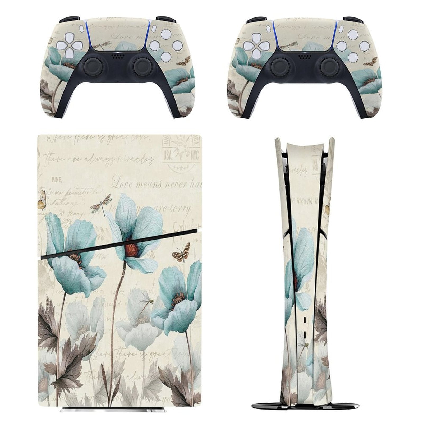 Fall Farm Teal Flower Oil Painting Art PS5/PS5 Pro/PS5 Slim Digital ...