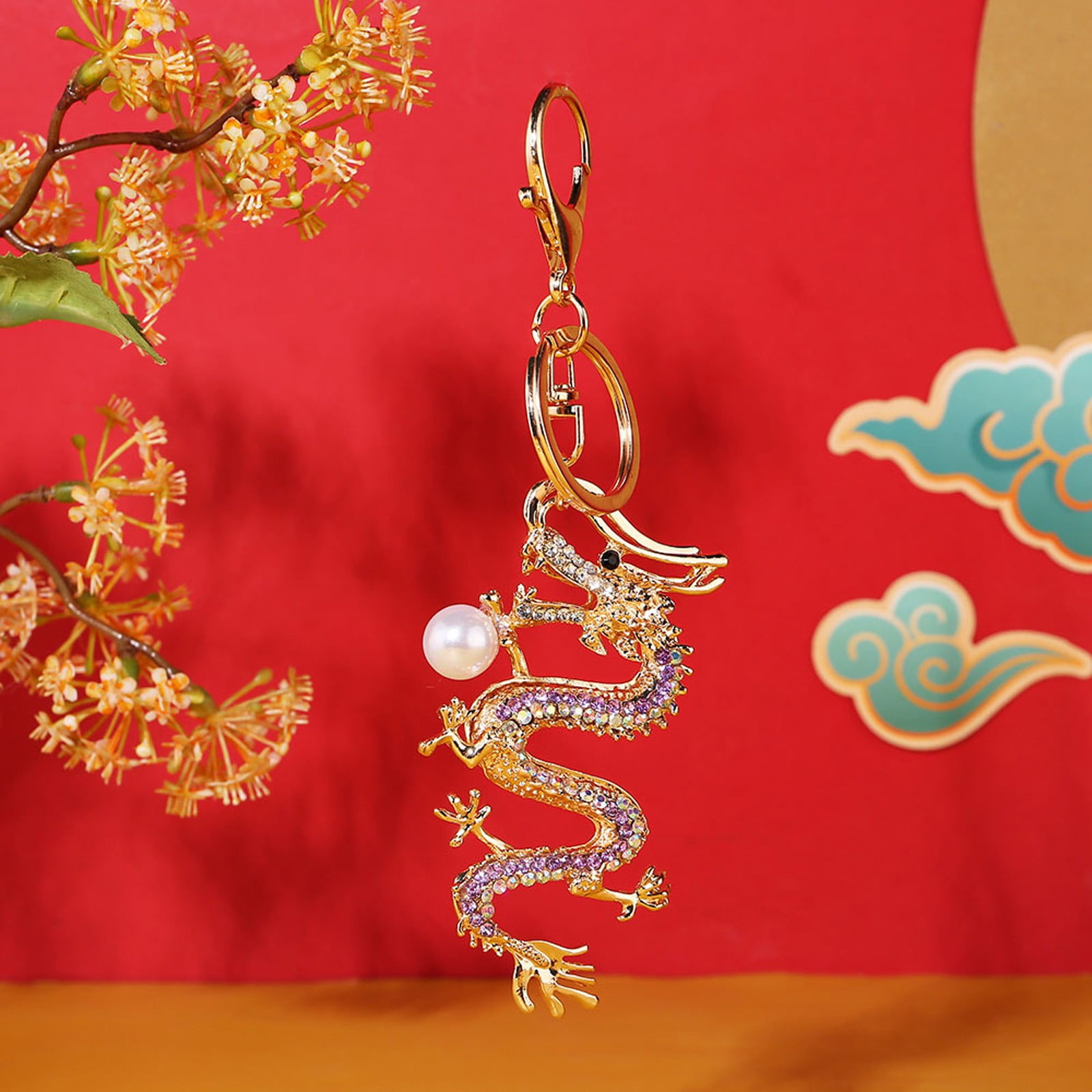 Fall Fashion 2024 Exquisite Chinese Dragon Keychain High Grade Metal ...