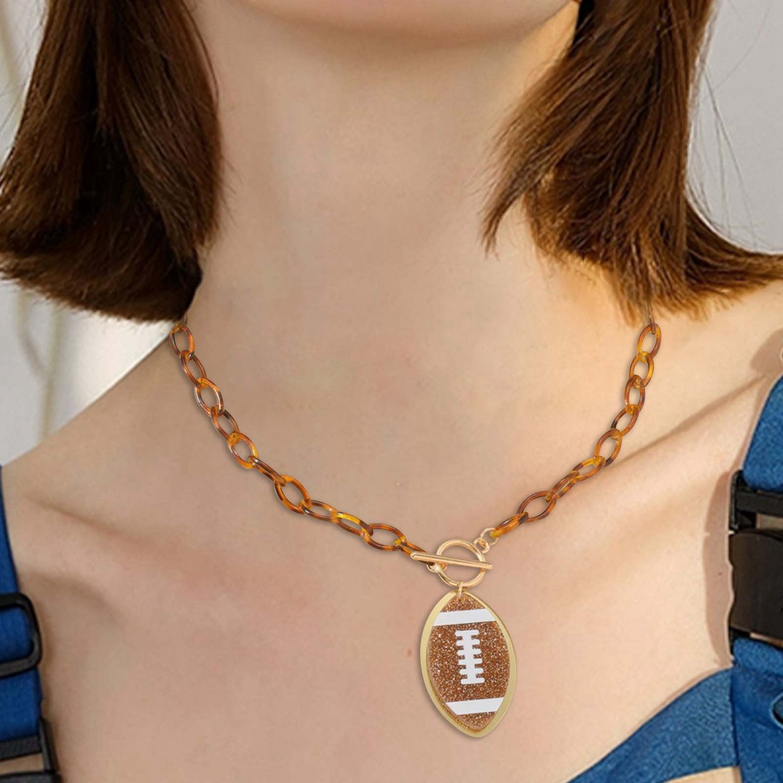 Fall Fashion 2024 Super Wrist Rugby Acrylic Necklace Fashion Trend ...